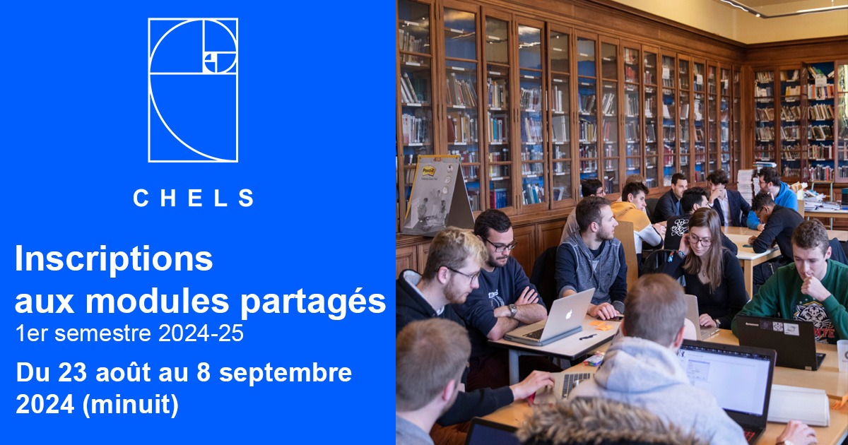 Inscriptions pour les modules partagés du CHELS du 1er semestre 2024 ...